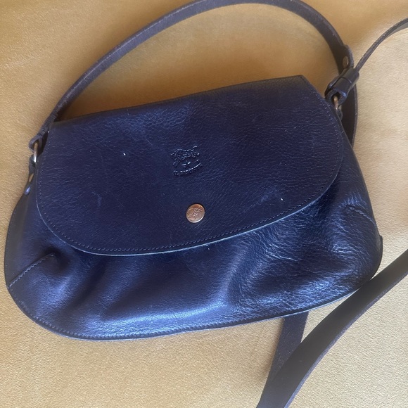 Il Bisonte | Bags | Il Bisonte Black Leather Crossbody Purse | Poshmark